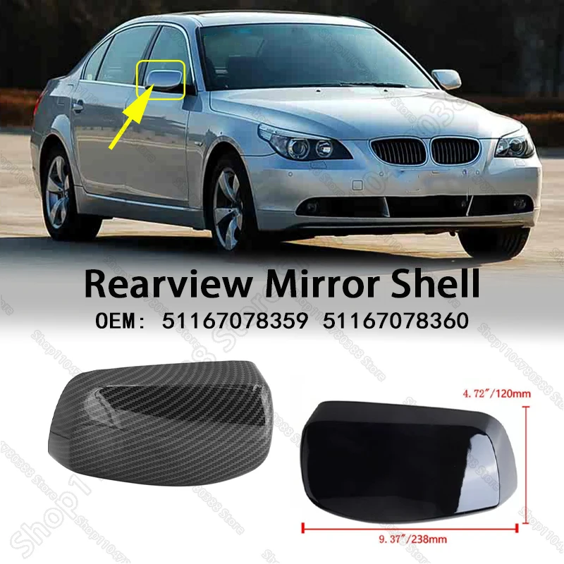 Rearview Mirror Shell Caps For 2004-2010 BMW 525i 528i 530i 535i 545i ...