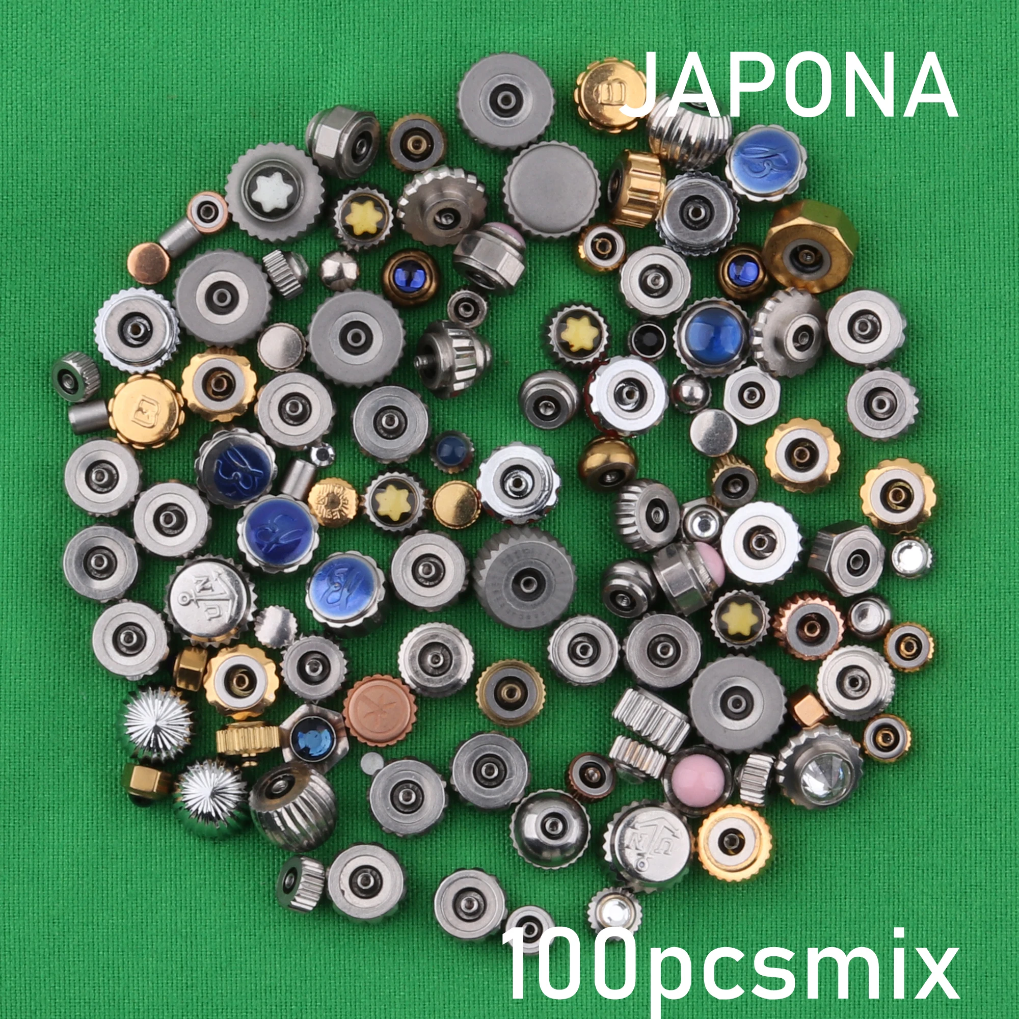 steel ! 100PCS mixed waterproof steel watch handles watch Crown Various ...