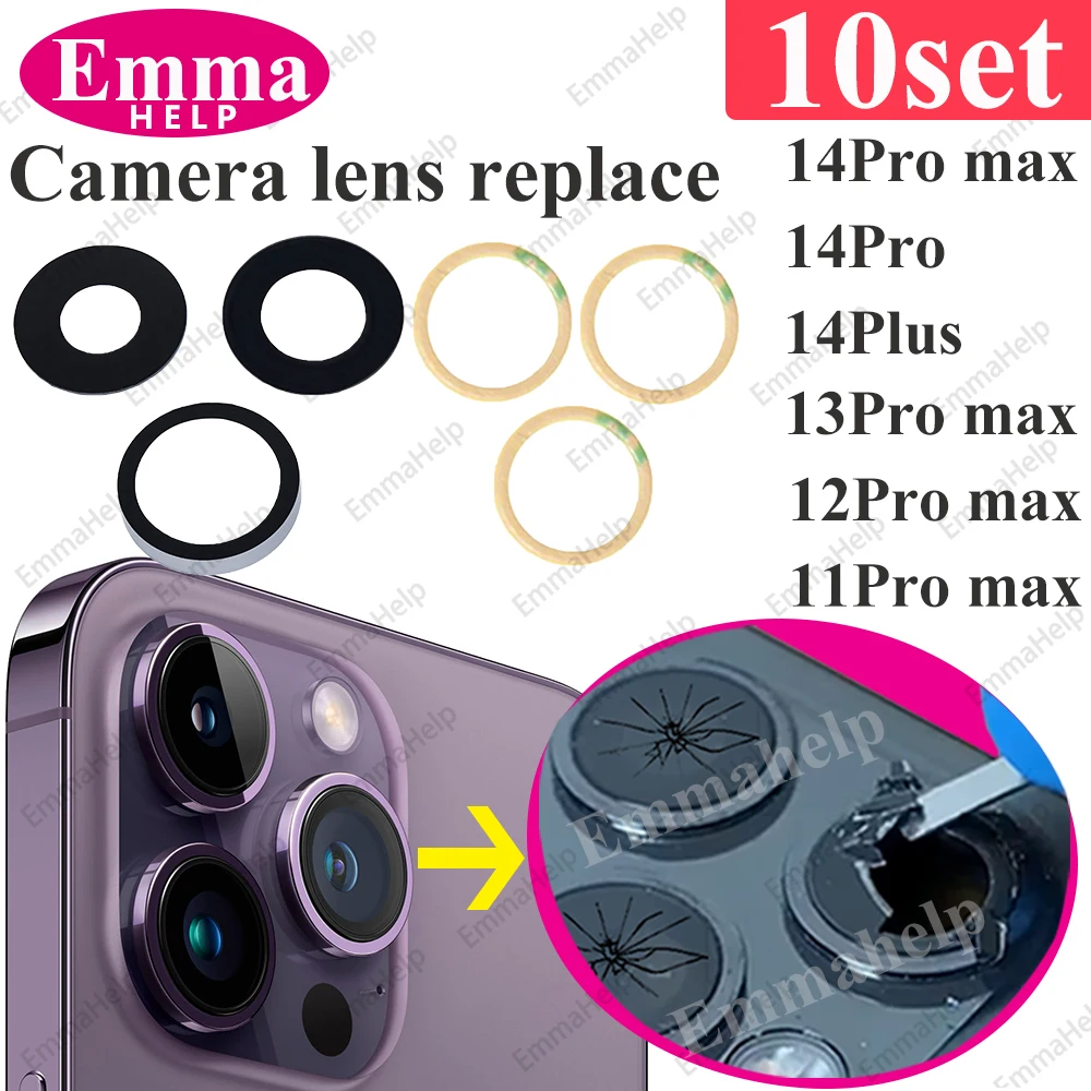 10pcs-Camera-Glass-for-IPhone-13-Pro-Max-11-12-Mini-Rear-Camera-Lens ...
