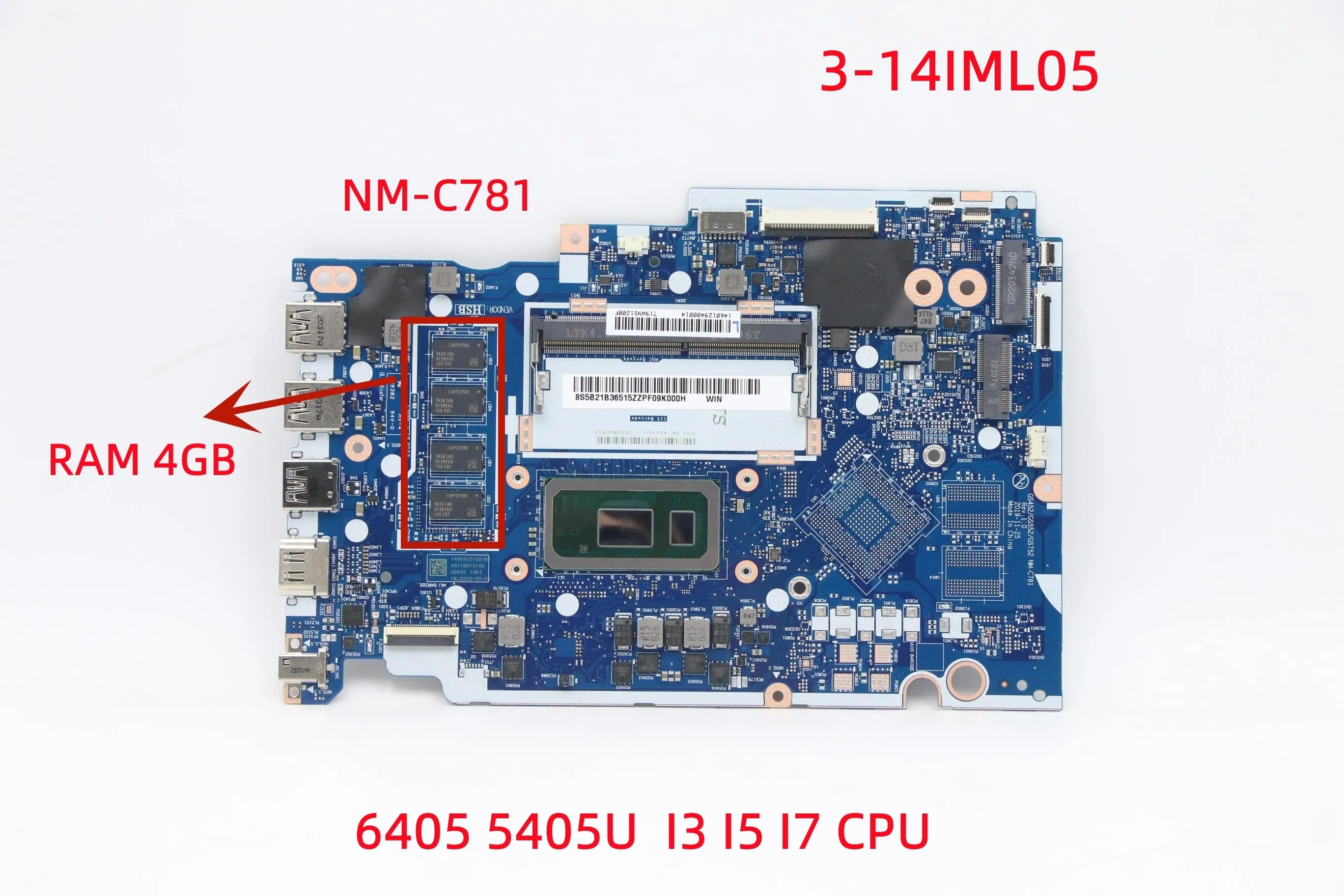 GS452-GS552-GS752-NM-C781-For-Lenovo-ideapad-3-14IML05-Laptop ...