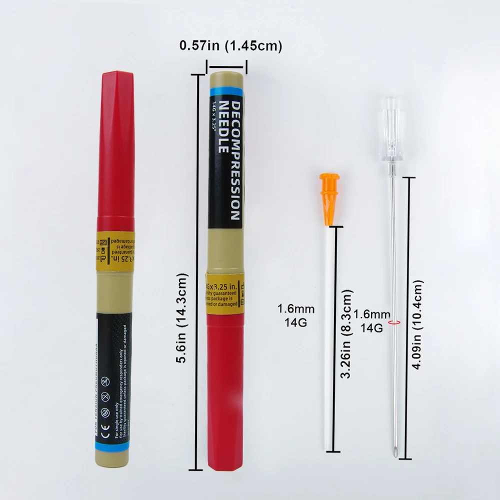 Sanke Rescue Pneumothorax Needle Trauma Medical Ifak Chest Cathether ...