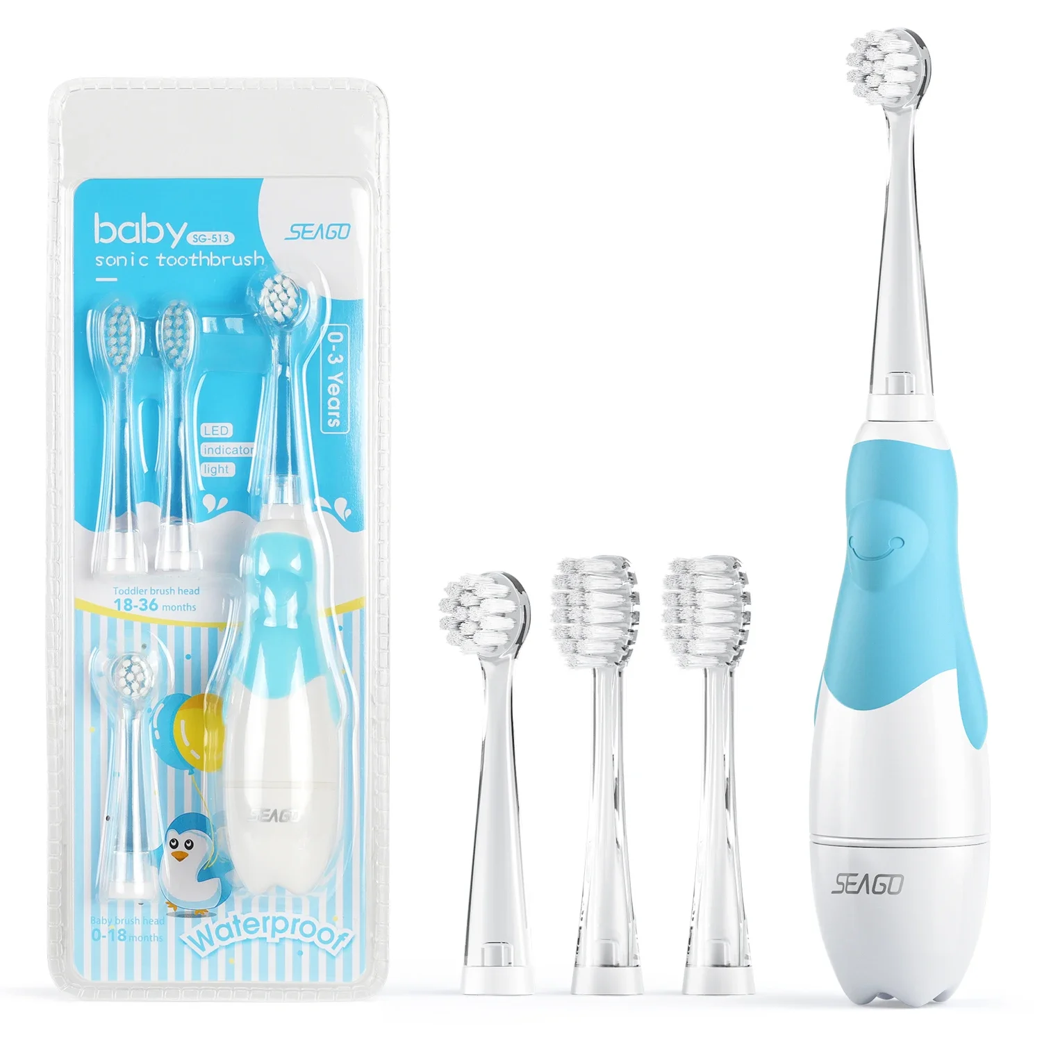 Seago-Kids-Electric-Toothbrush-Sonic-Toothbrush-with-Observing-Light ...