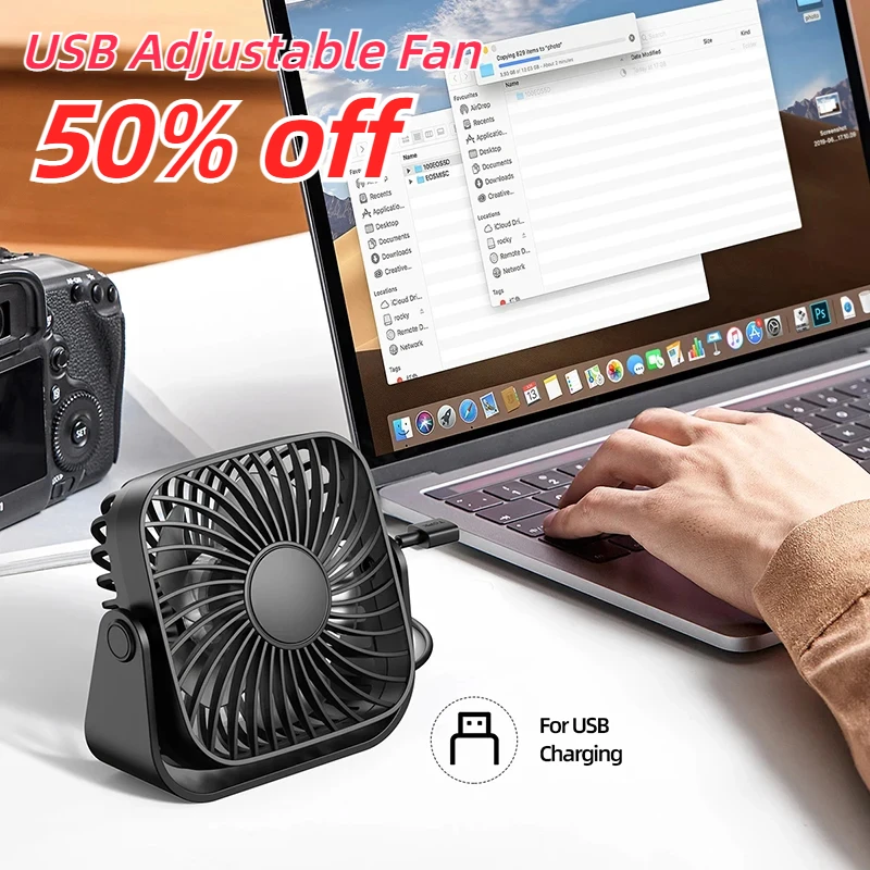 4inch-Usb-Mini-Portable-Fan-For-Camping-3-Speeds-Quiet-Desk-Table ...