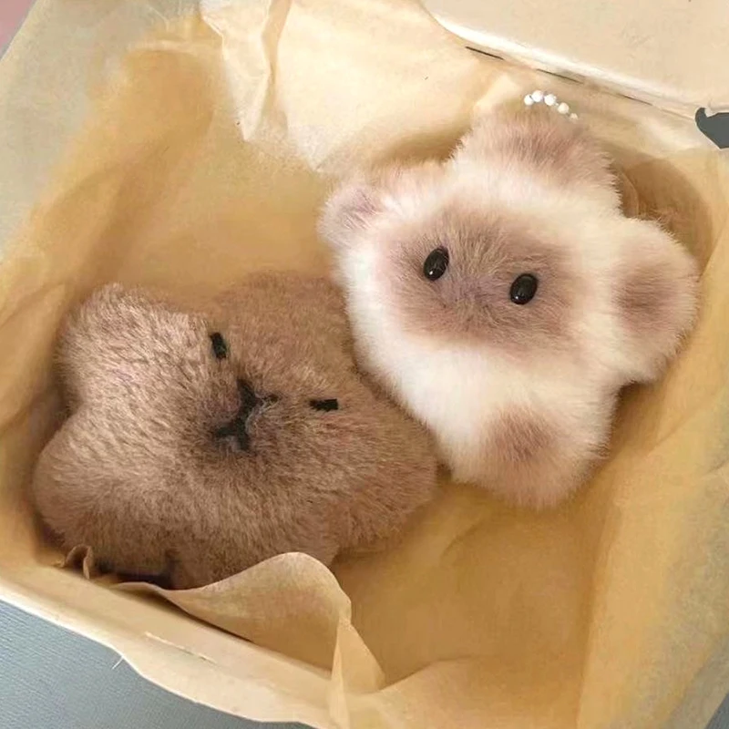 Capybara-Llavero-de-mu-eco-de-peluche-con-forma-de-estrella-colgante-de ...