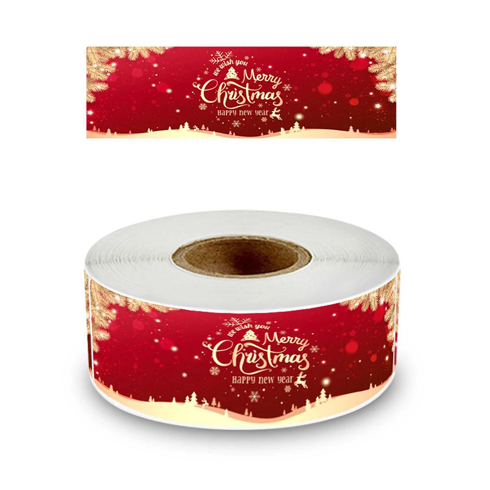 120pcs/roll Merry Christmas Sticker Holiday Party Gift Decoration ...