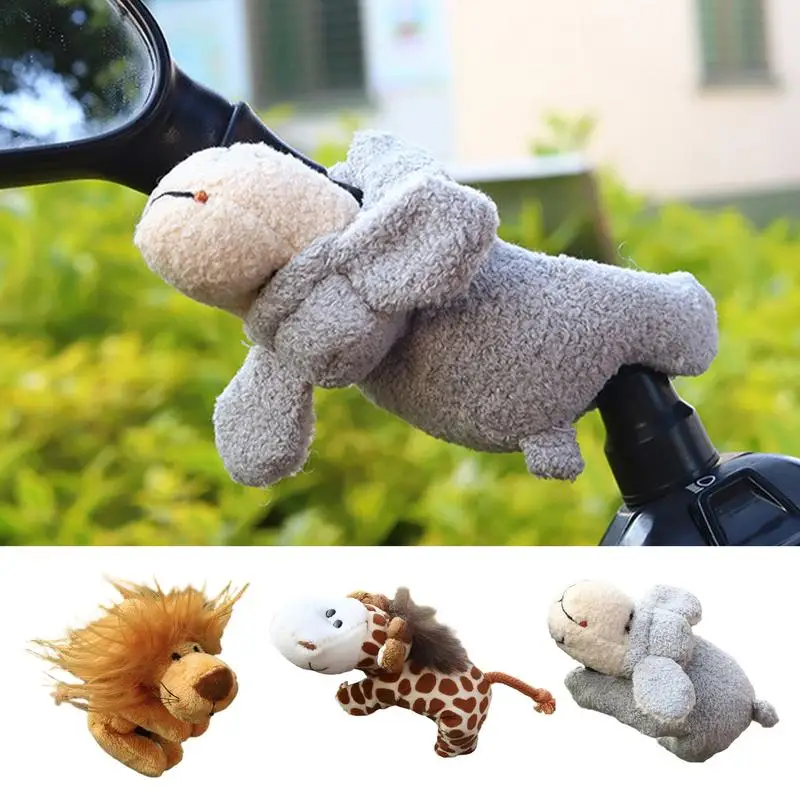 Bike-Handlebar-Dolls-Motorcycle-Helmet-Decor-With-Mirror-Bracket-Auto ...