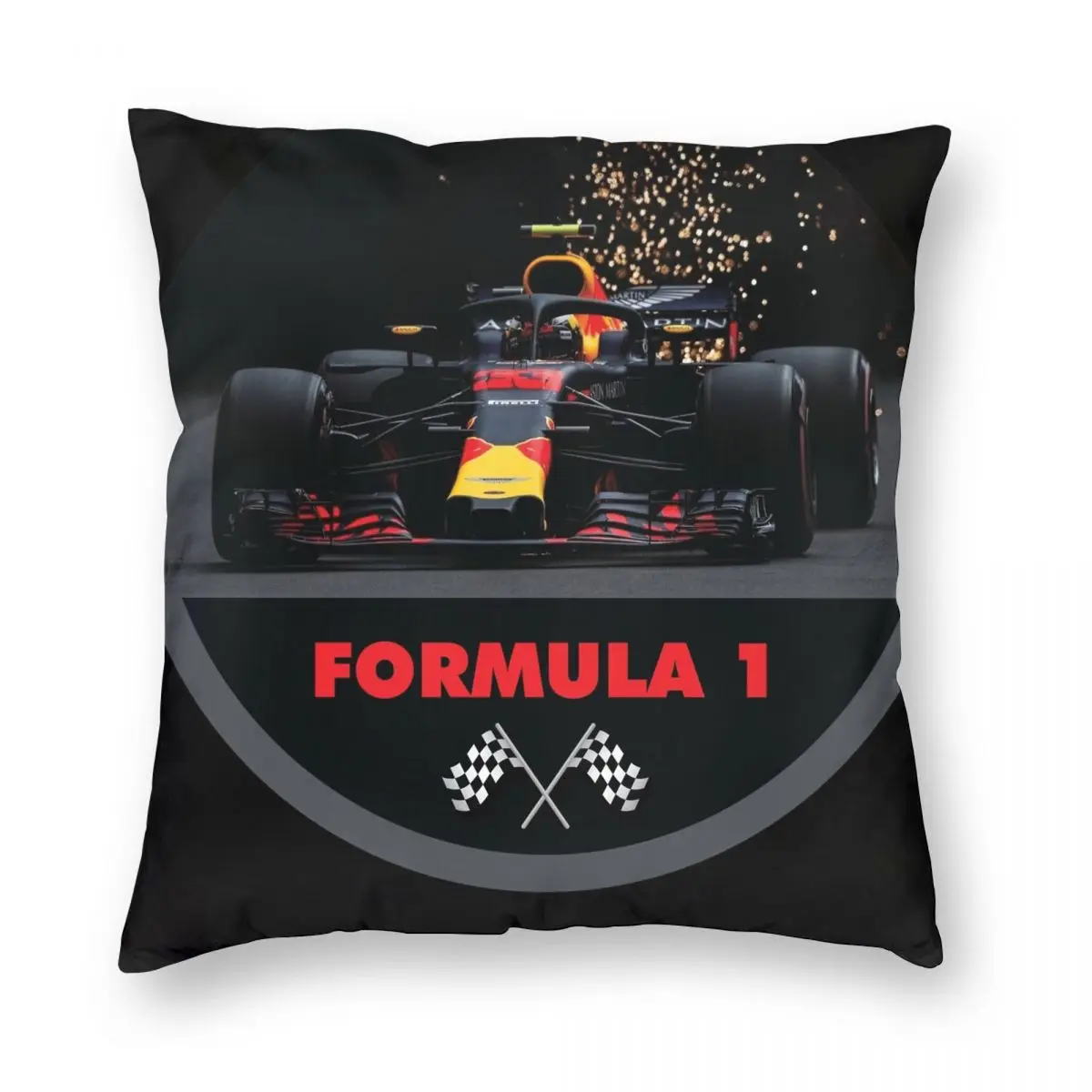 F1-Car-Racing-Square-Pillowcase-Cotton-Pattern-Zip-Decorative-Throw ...