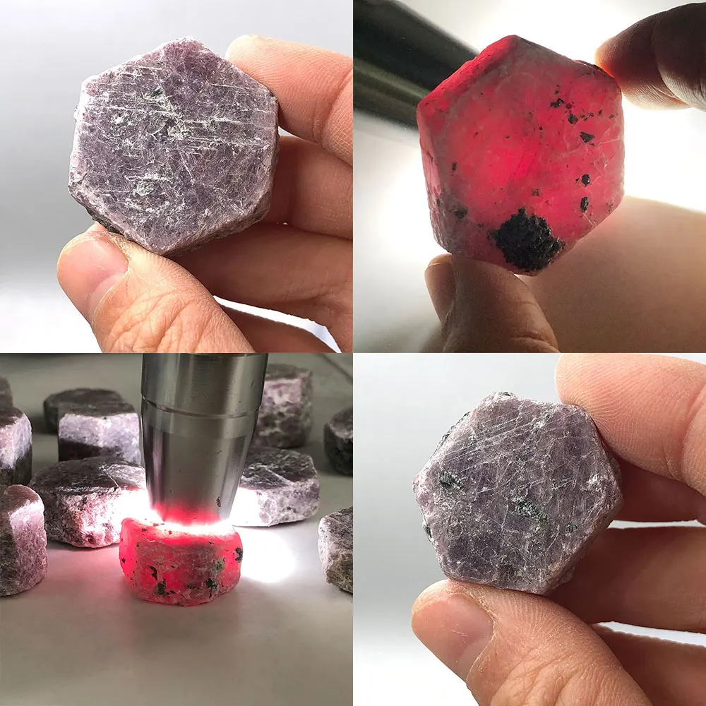 Piedra-Natural-de-rub-a-granel-cristales-de-corind-n-rojo-en-bruto ...