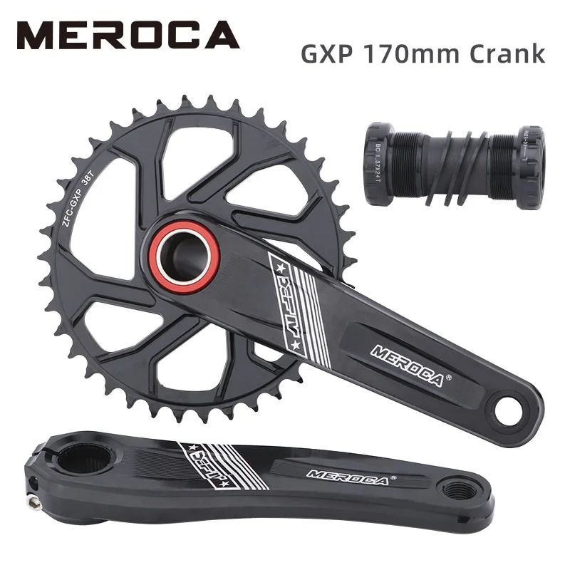 Meroca mtb mountain bike crankset 170mm liga de alumínio estreita mais ...