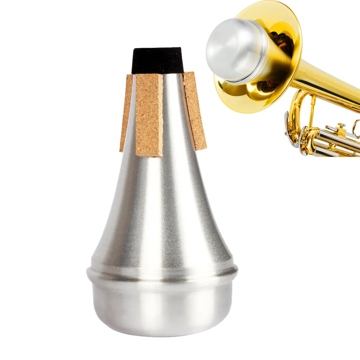 Trumpet Mute,Lightweight Aluminum Mini Trumpet Practice Mute Silencer ...
