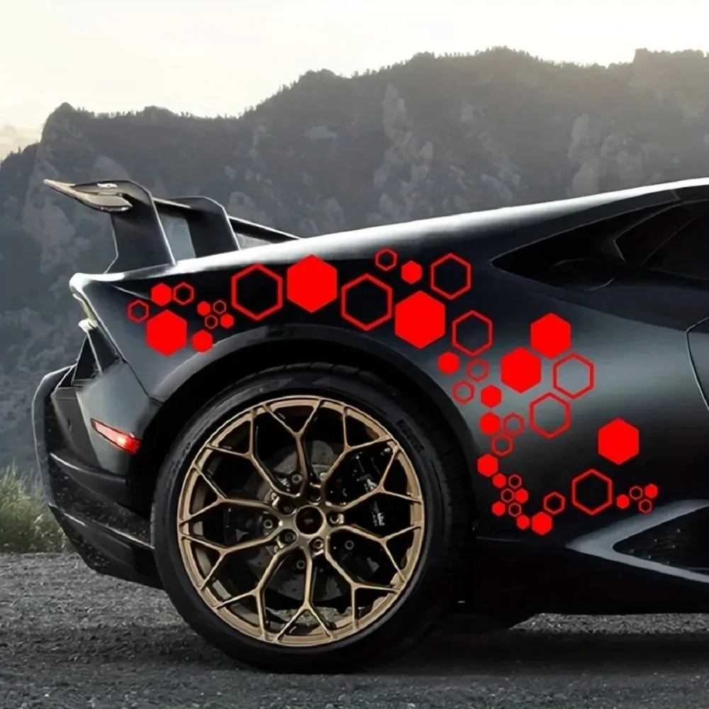 52pcs-Honeycomb-Auto-Vinyl-Decals-Large-and-Small-Combination-Hexagonal ...