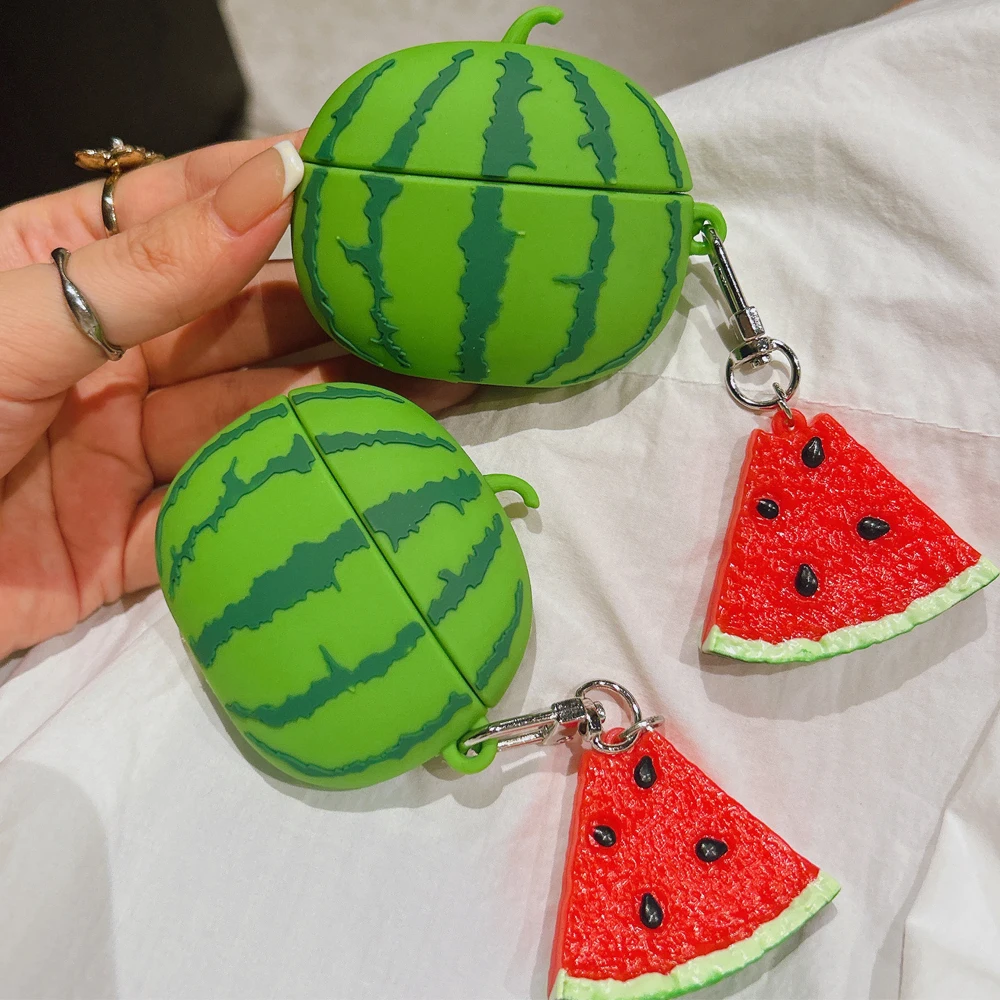 3D Cute Funny Summer Fruit Watermelon Earpods Case for Apple Airpods 1 ...