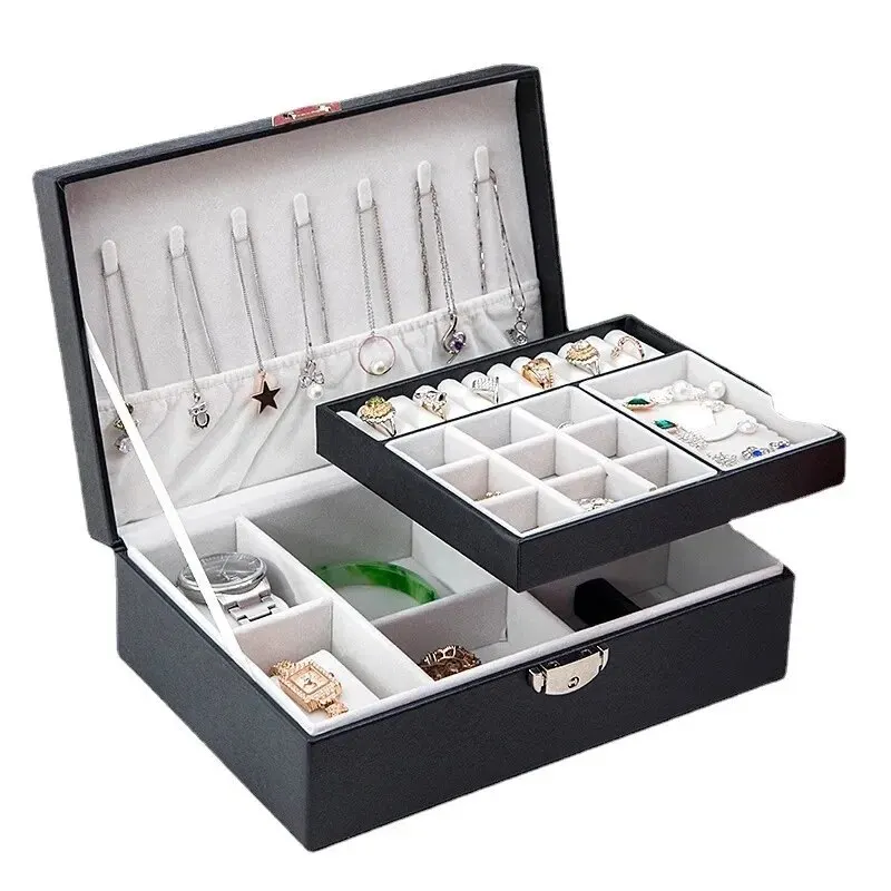 Creative Drawer Handheld Multi-layer Jewelry Storage Box Pu Leather ...