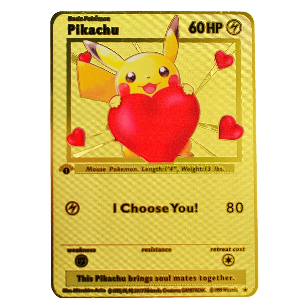 Card Metal Pokémon Letters Mewtwo Gx Pikachu Charizard Vmax Genga ...