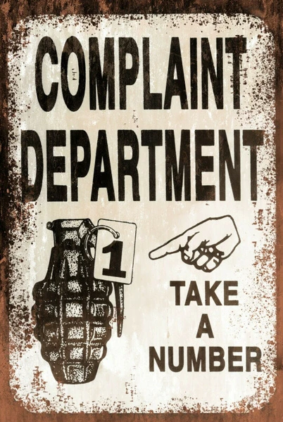 Complaint Department Humor