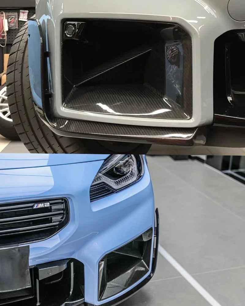 Dry Carbon Fiber MP Style G87 M2 Front Bumper Pipe Lower Vent Trim Fro ...