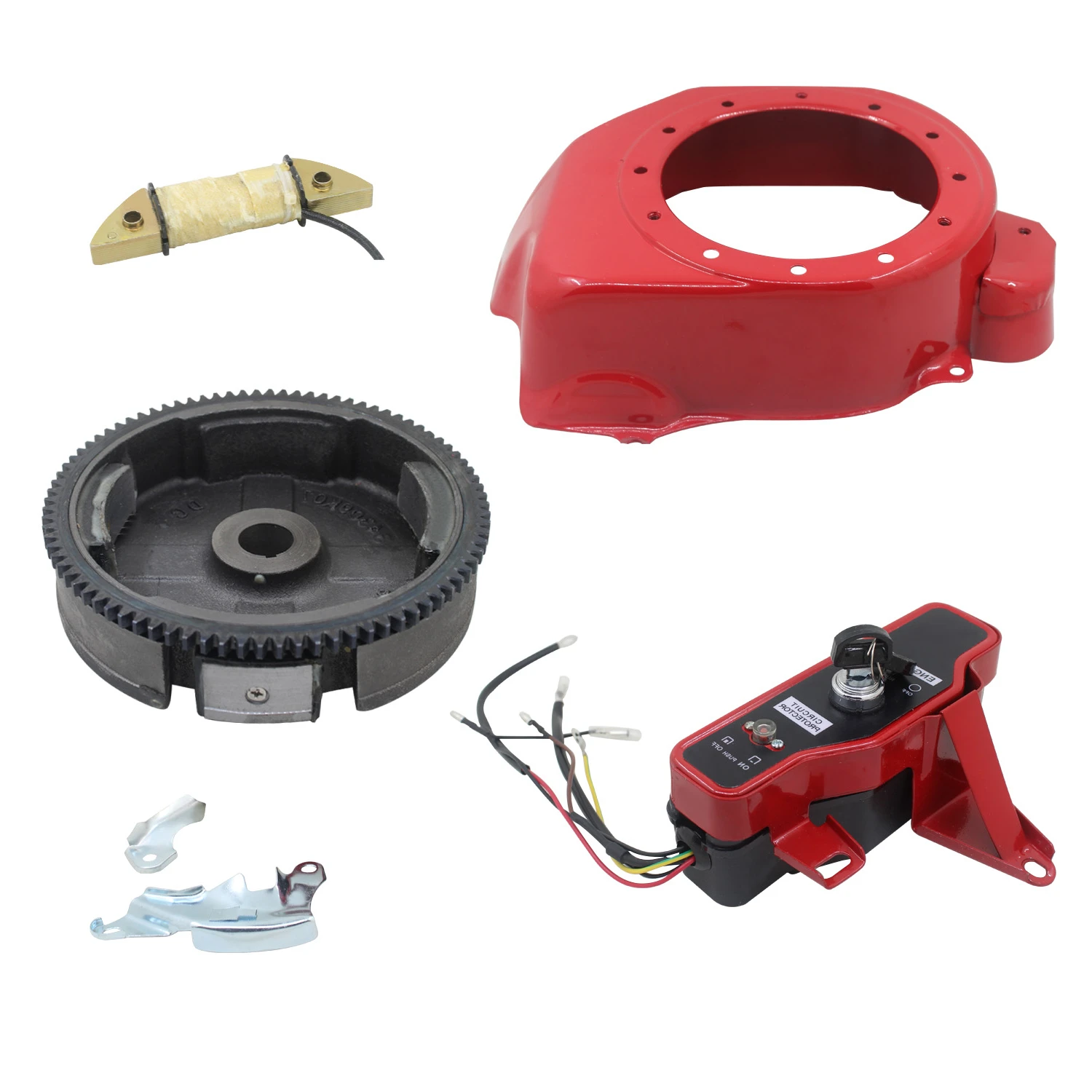 gasoline-generator-electric-starter-kit-Electric-Start-Flywheel-Starter ...