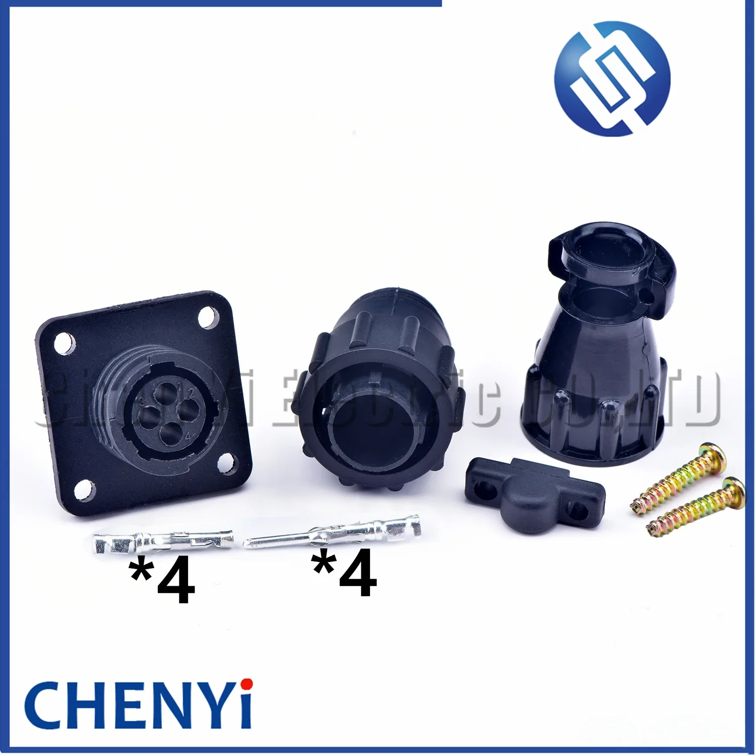 4 Pin auto sensor plug Aviation Wiring Black Circular Connector Plug ...