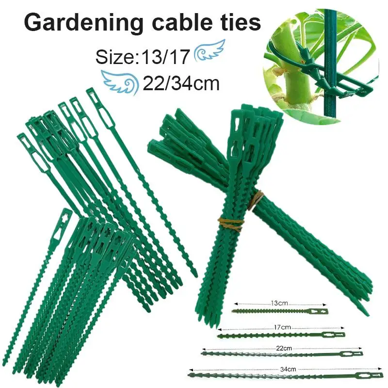 10-100pcs-Reusable-Garden-Cable-Ties-Plant-Support-Shrubs-Fastener-Tree ...