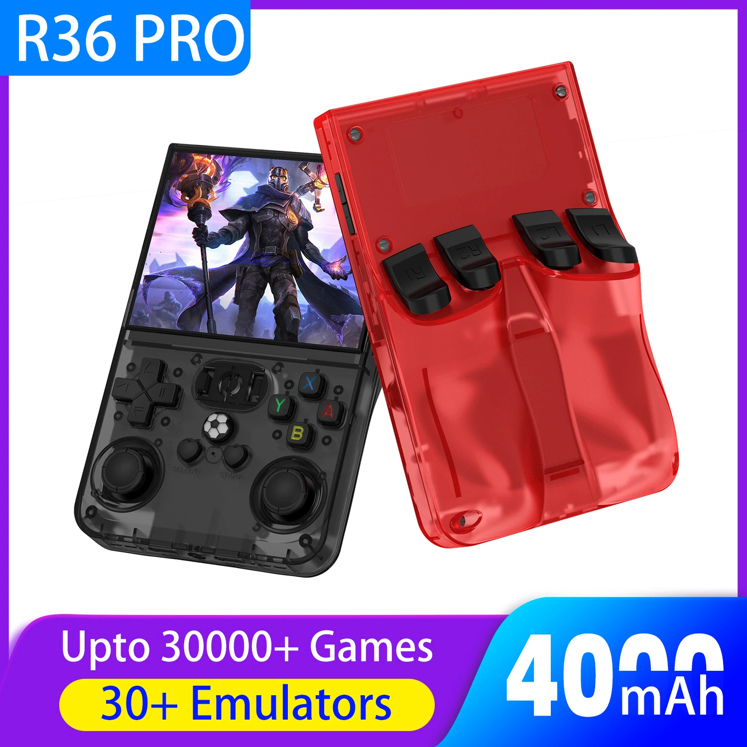 R36PRO Retro Handheld Game Console 64/128G Open Source 3.5 Inch IPS ...