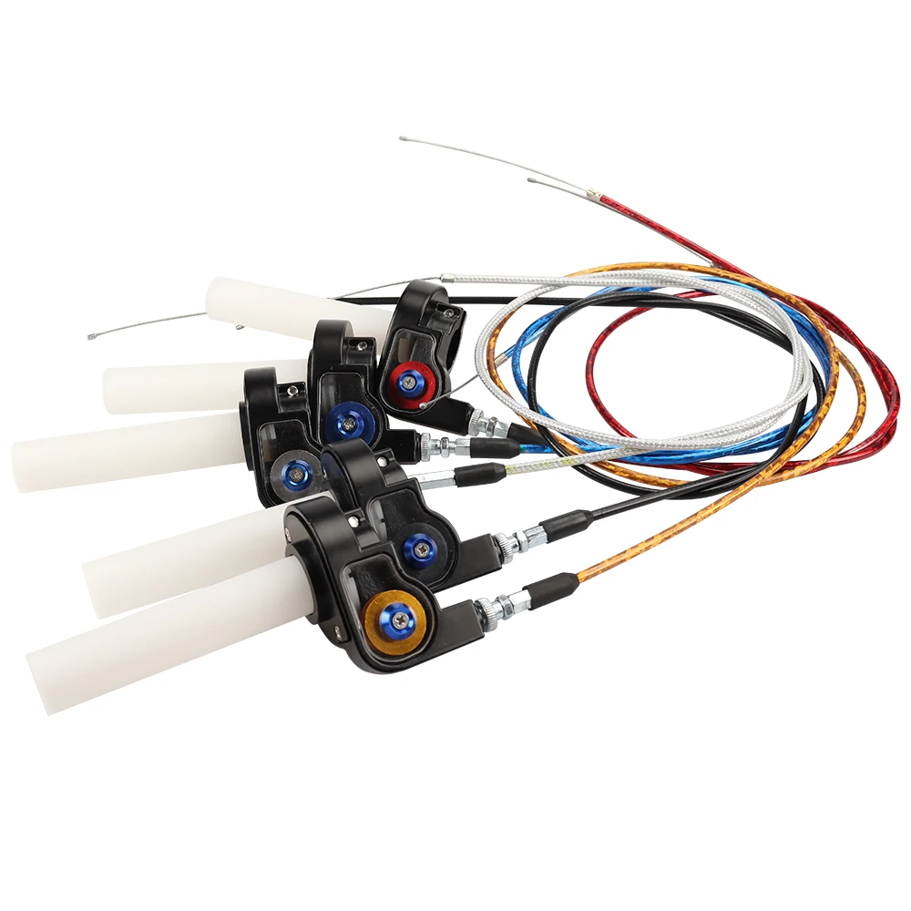 Motorcycle Throttle Handle Grips 1/4 Turn Twist Throttle With Throttle ...