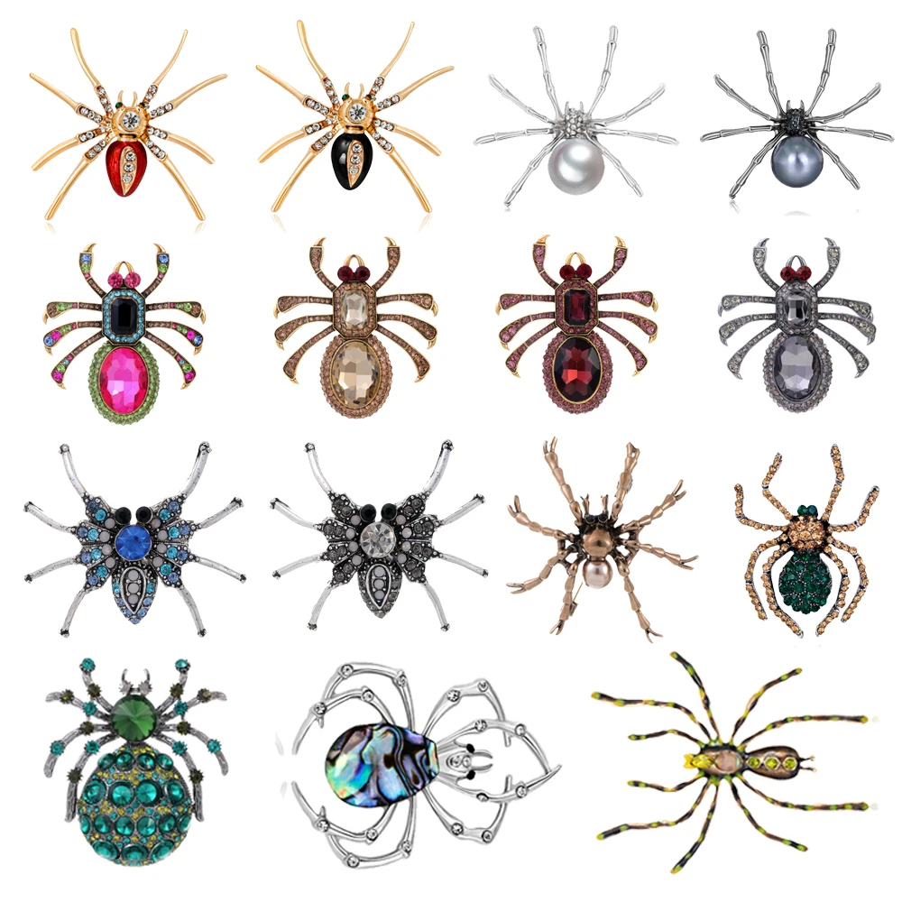 European-and-American-creative-exaggerated-spider-brooch-shiny-crystal ...