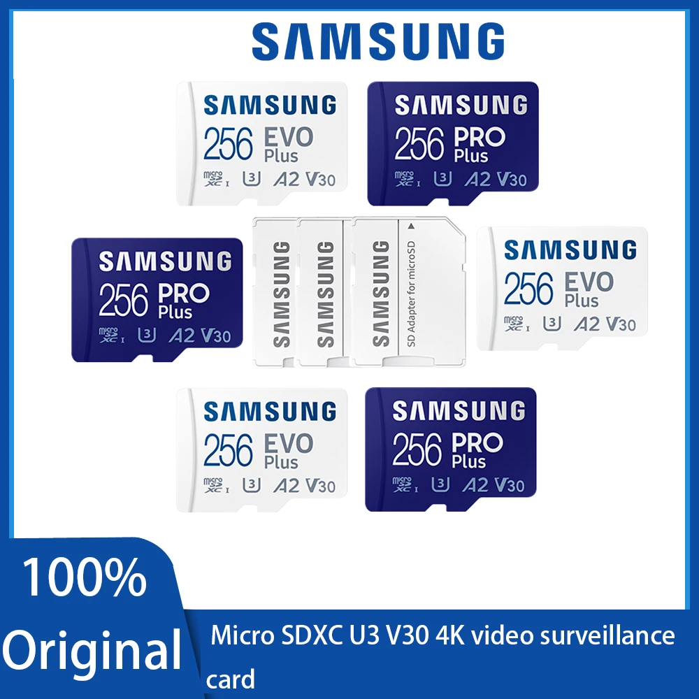 100-orginal-SAMSUNG-Micro-SD-64GB-U3-A2-Flash-Memory-Card-128GB-256GB ...