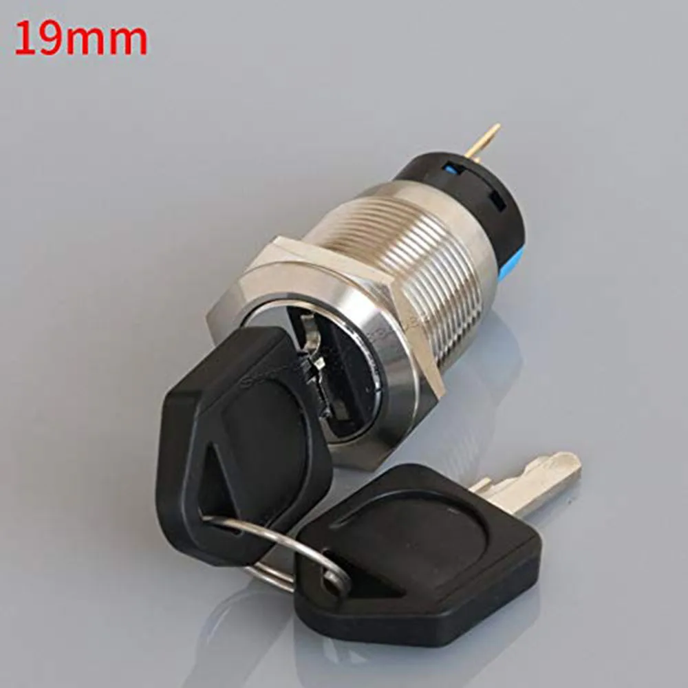 19mm-Maintained-Key-Lock-selector-Button-Switch-3-Pin-1NO1NC-Metal ...