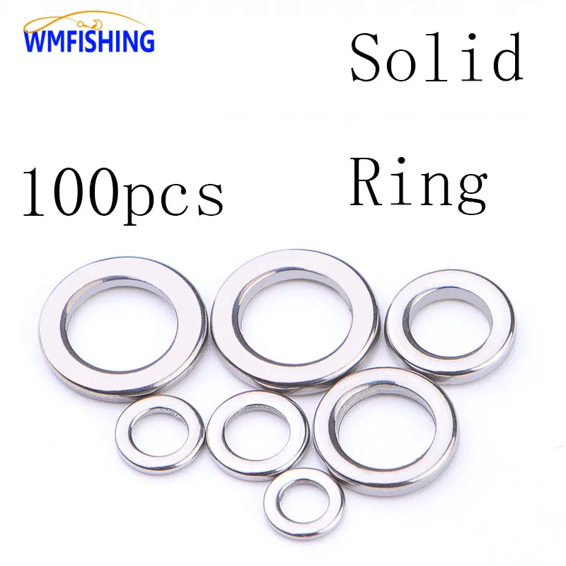 100Pcs Heavy Duty Fishing Solid Stainless Steel Snap Split Rings ...