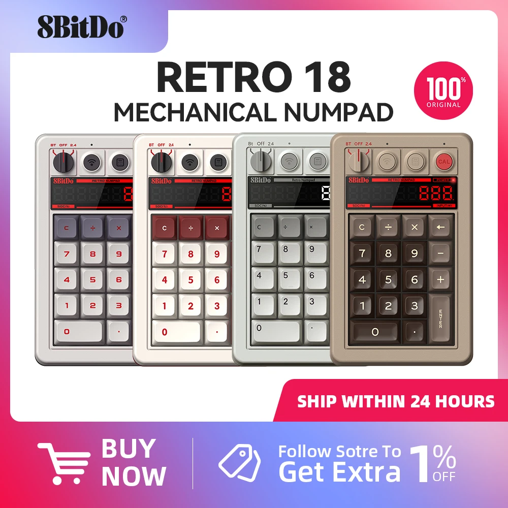 8bitdo-Numpad-mec-nico-Retro-18-compatible-con-modo-calculadora ...