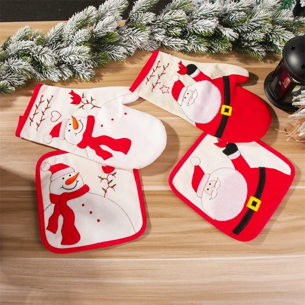 Christmas-Oven-Mitts-Glove-Pot-Holders-Heat-Resistant-Kitchen-Microwave ...