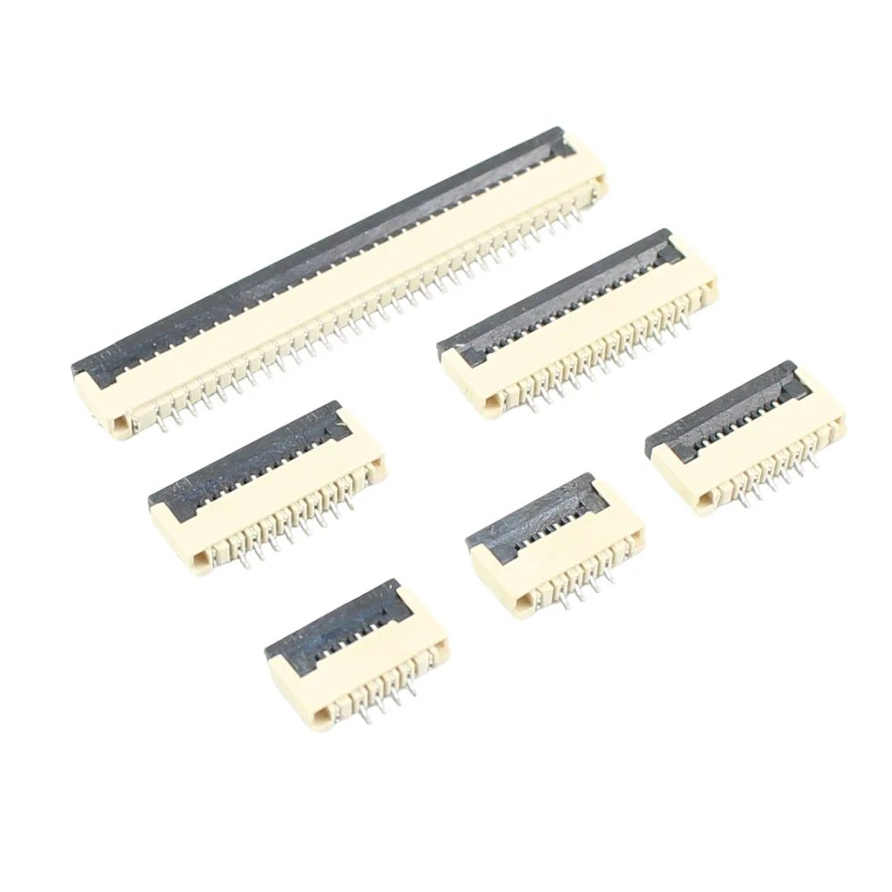 10pcs FPC FFC 1.0mm 1mm Pitch Cable Connector 4P 6P 8P 10P 12P 16P 20P ...