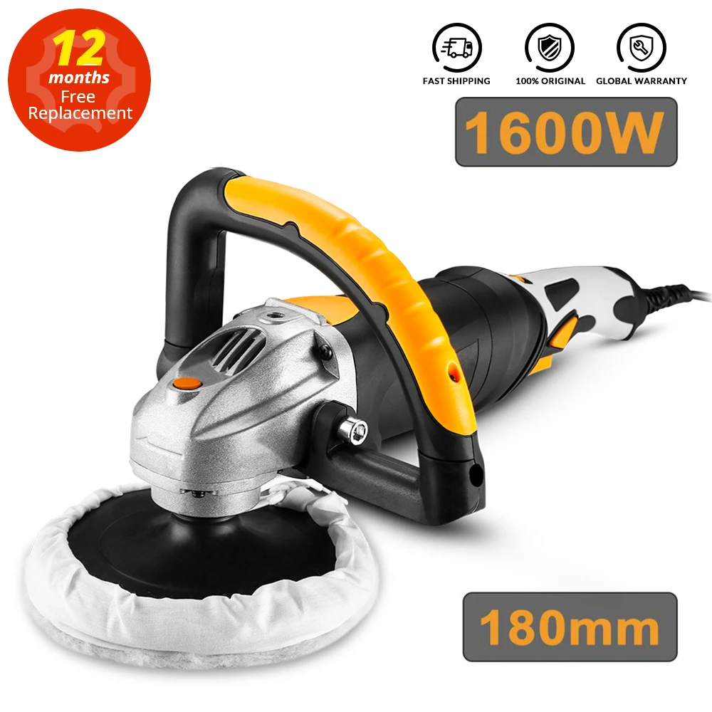 DEKO 220V 1600W Electric Polisher 3200rpm 180mm Variable Speed Auto ...
