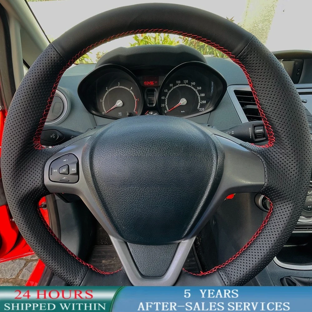 Customized Car Steering Wheel Cover Anti Slip Artificial Leather For Ford EcoSport 2014 2017 Fiesta 2008 2017 Car Accessories AliExpress