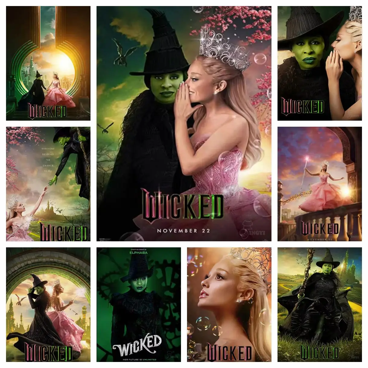 Wicked Movie Full Round Drill 5D DIY Diamond Painting Art Mosaic Home ...
