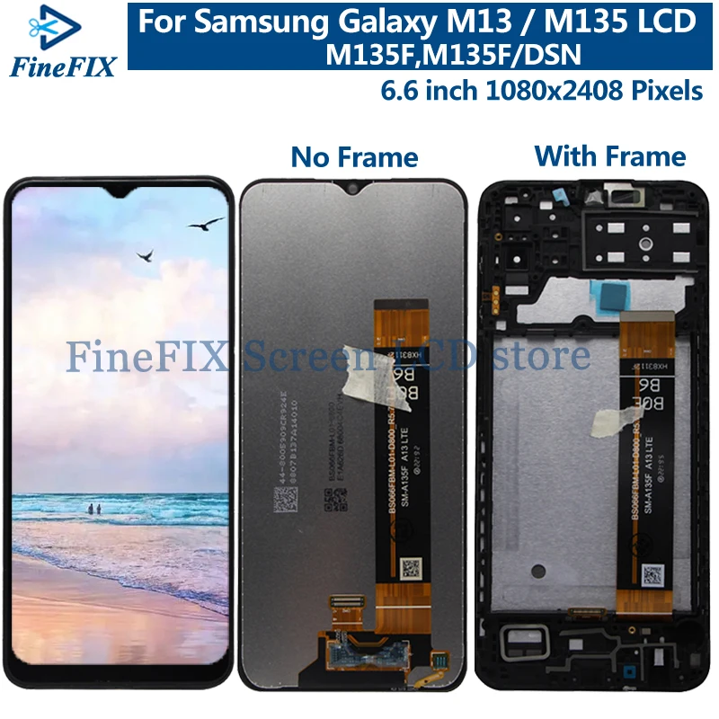 Original-For-Samsung-galaxy-M13-Display-with-frame-Touch-Screen-Digitizer-For-Samsung-M135-lcd ...