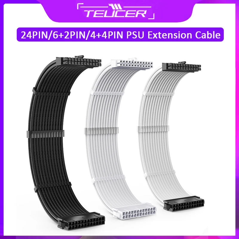 TEUCER-Extension-Power-Supply-Cable-24-pin-A-TX-EPS-8-pin-PCI-E-GPU ...
