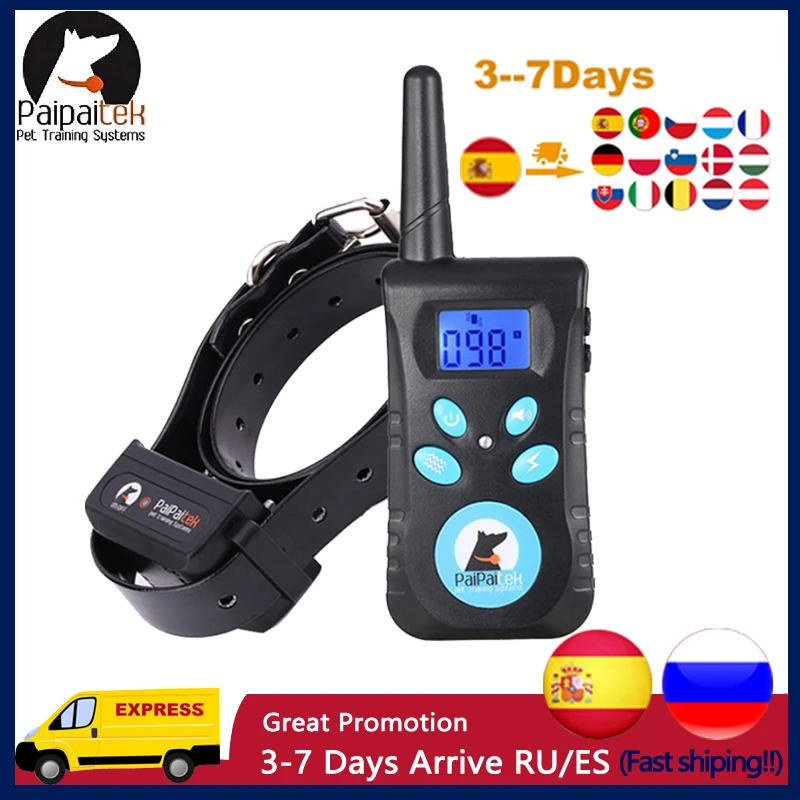Dog Training Collar Waterproof Collar Pet Remote Control Rechargeable ...