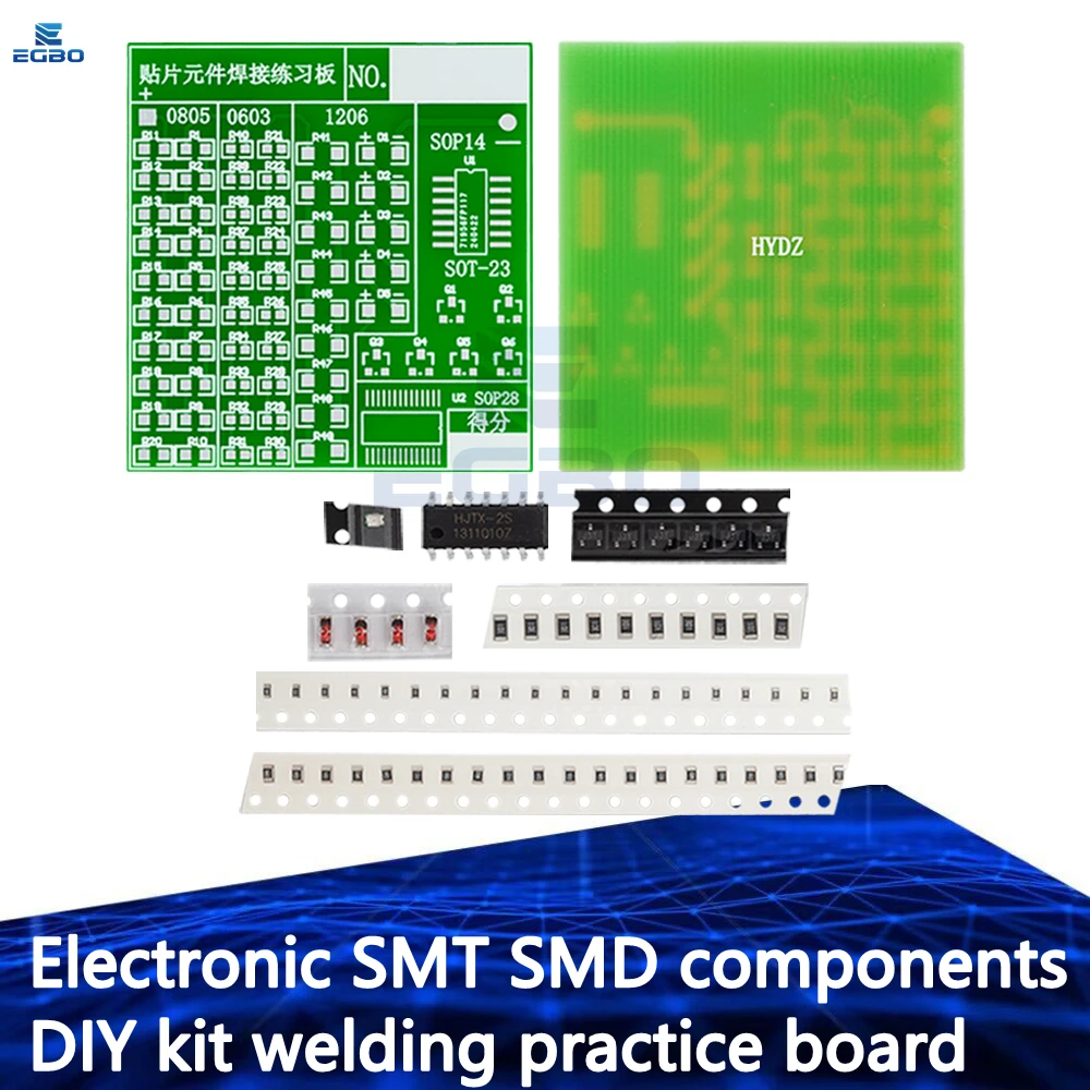 lectronic-SMT-SMD-Component-Welding-Practice-Board-Soldering-DIY-Kit ...