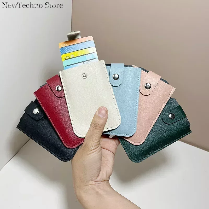 Fashion PU Leather Card Holder Thin Bank Credit Card Case Wallet Men ...