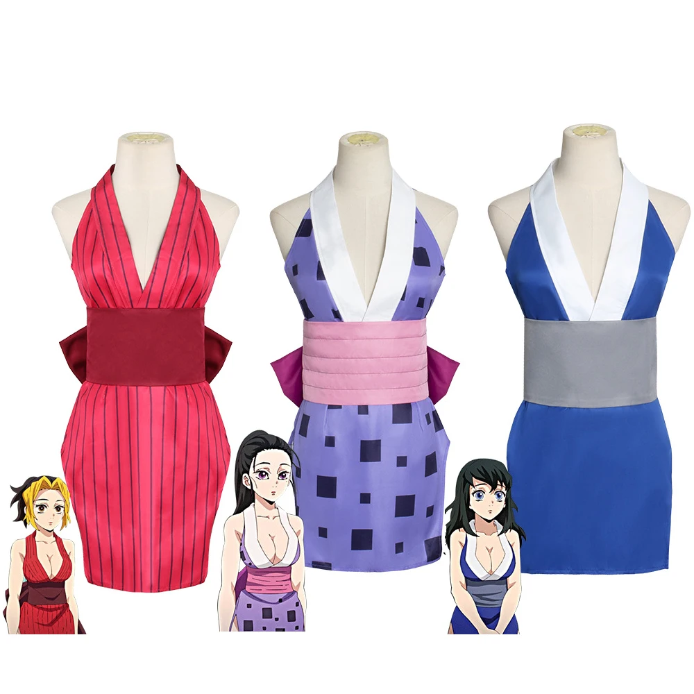 Japanese-Anime-Demon-Slayer-Suma-Hinatsuru-Makio-Cosplay-Costume-Uzui ...