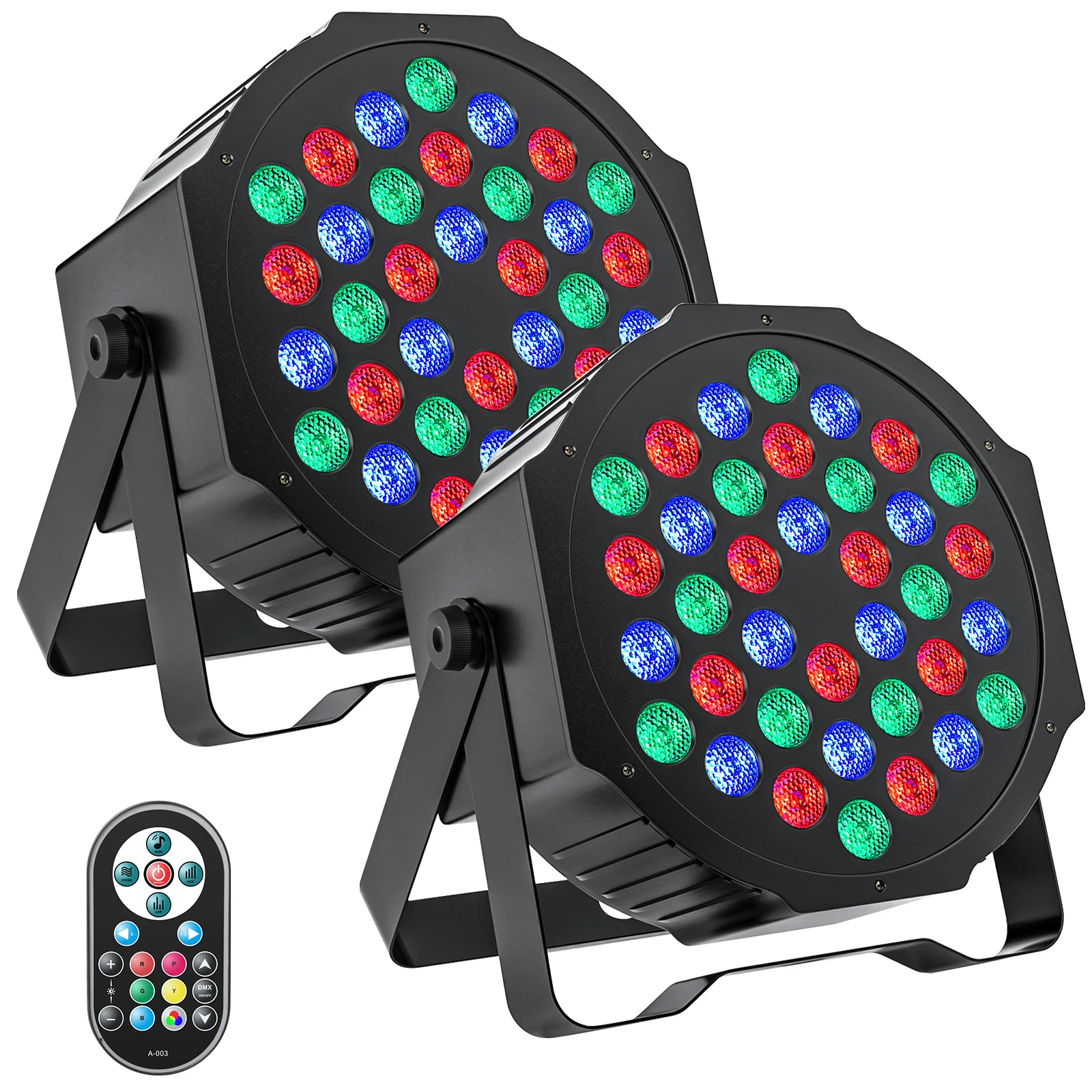 U-King-2PCS-Party-Light-Par-Light-36-LEDs-RGB-DMX-Stage-Effect-Lighting ...