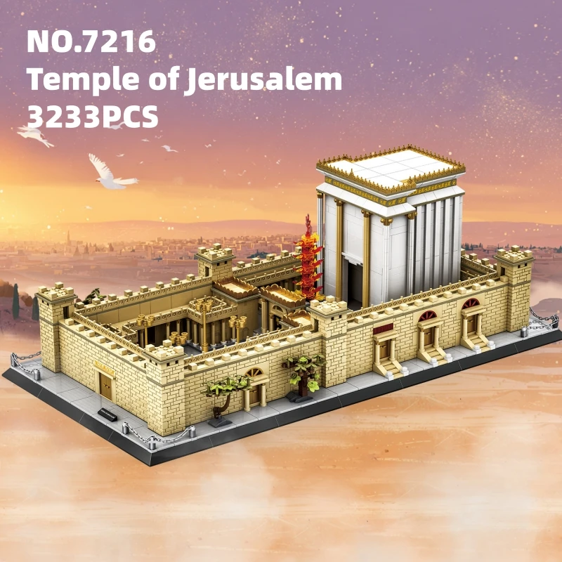 3233PCS Temple of Jerusalem Building Blocks Architecture Construction ...