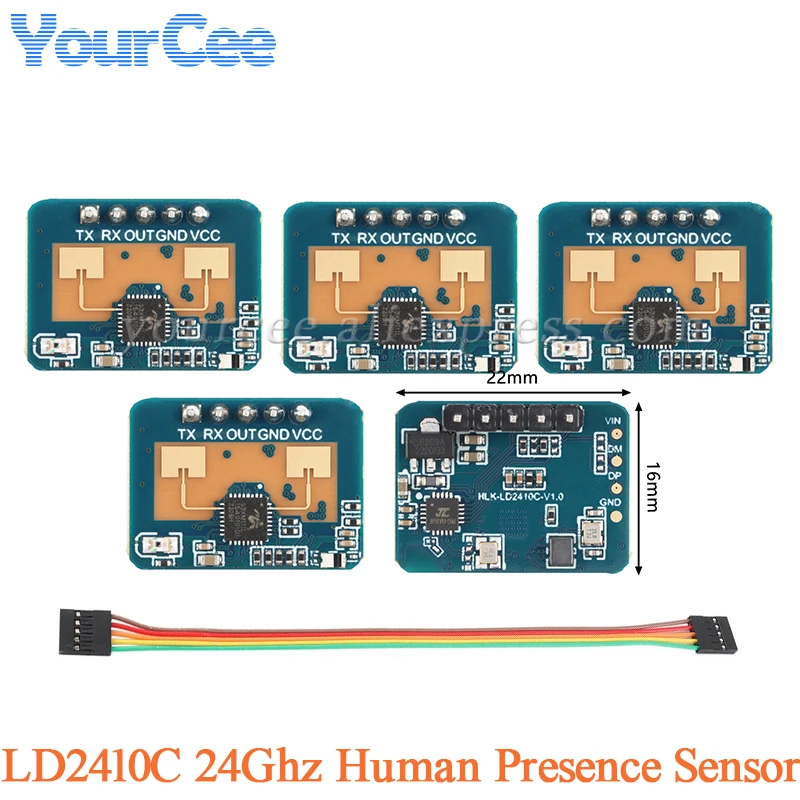 5pcs-1pc-HLK-LD2410C-LD2410C-24G-Human-Presence-Sensor-Millimeter-Wave ...
