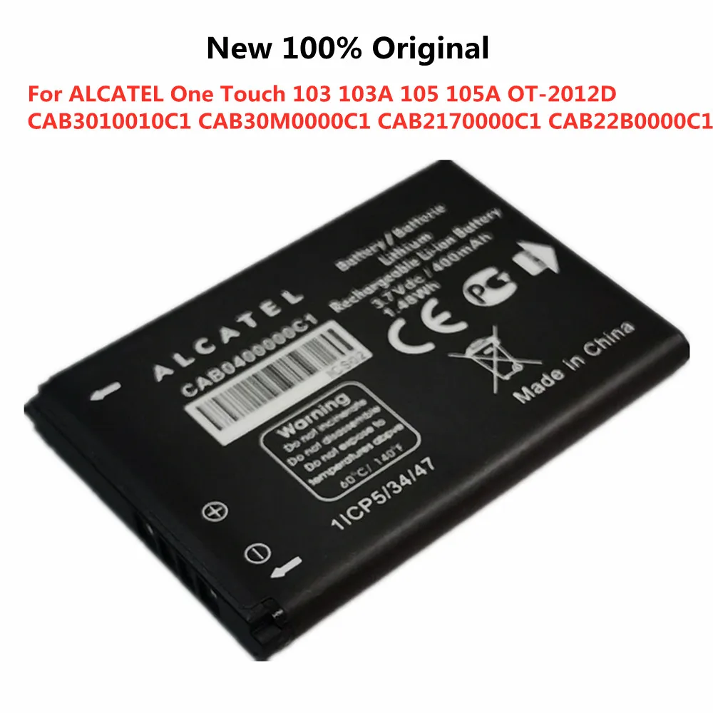 CAB0400000C1 Battery For ALCATEL One Touch 103 103A 105 105A OT-2012D ...