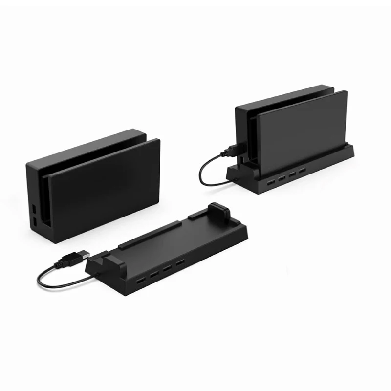 Ns-switch-oled-dock-halter-4-usb-port-hub-externer-splitter-erweiterungs-adapter-kompatibel ...