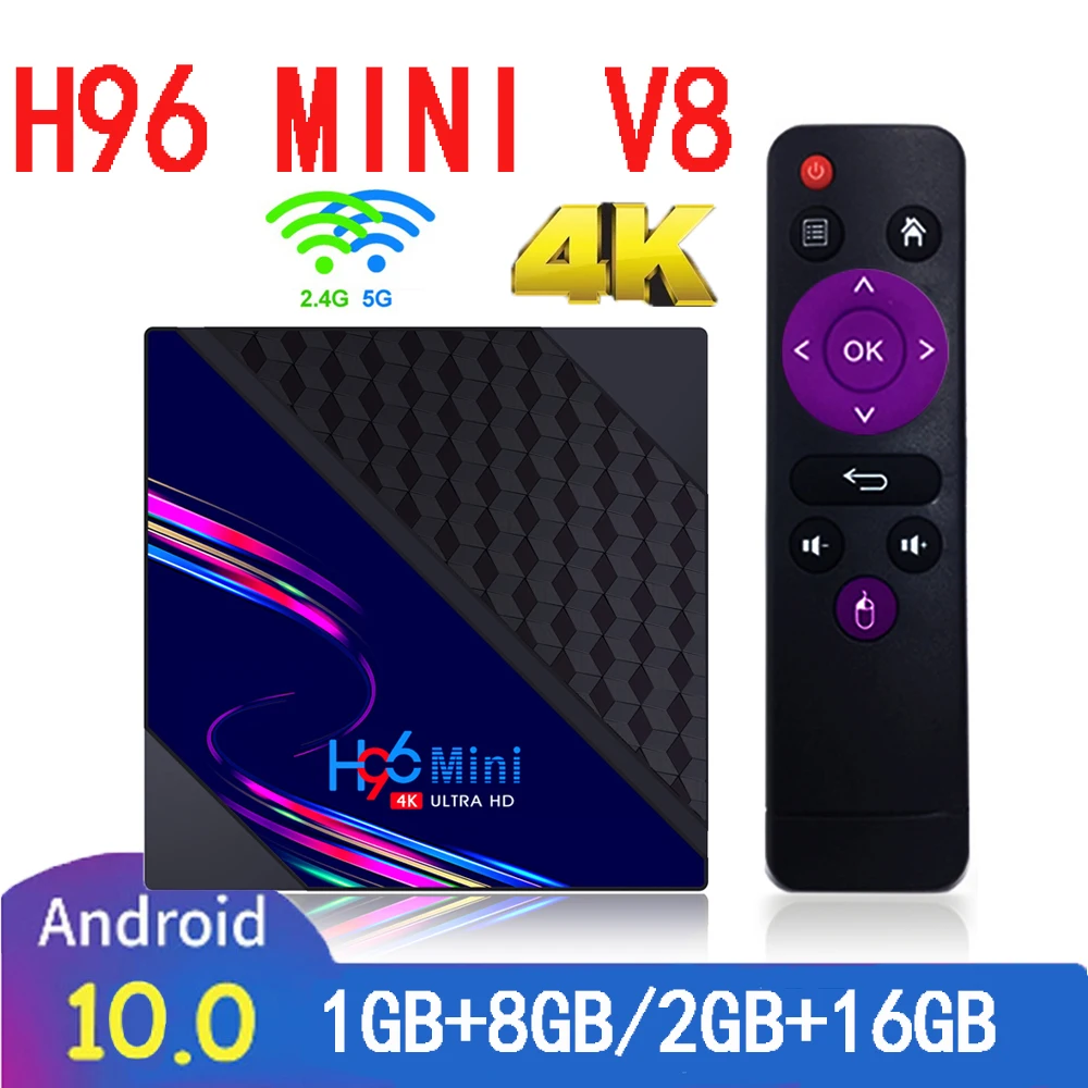 Dispositivo de TV inteligente H96 Mini V8, decodificador de vídeo ...