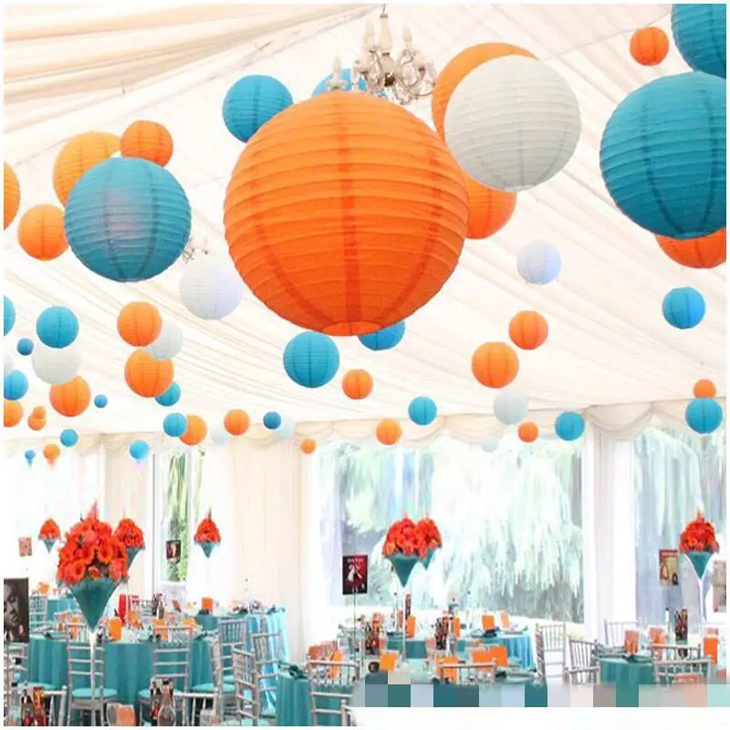 Christmas Halloween Chinese New Year Round Paper Lantern 10cm 15cm 20cm ...