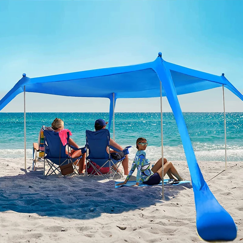 Family-Beach-Awning-Outdoor-Beach-Tent-Large-Sun-Shelter-Camping-Shades ...