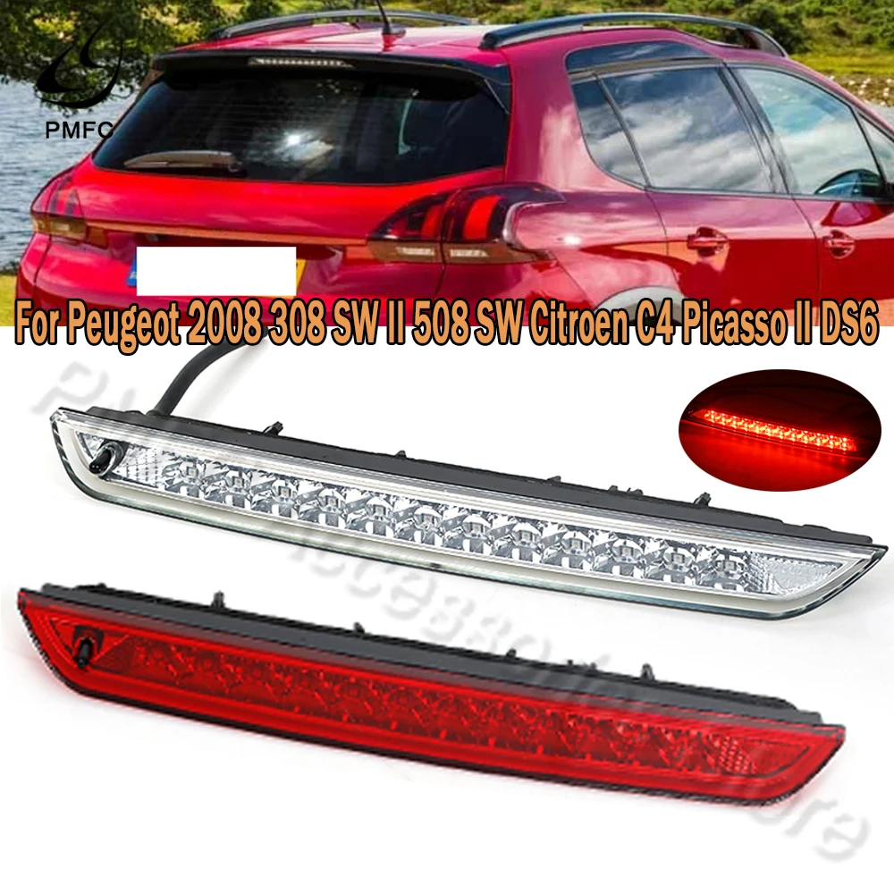 PMFC Led High Level Third Additional Brake Lights 9600412680 6351LX For Peugeot 2008 308 SW II ...